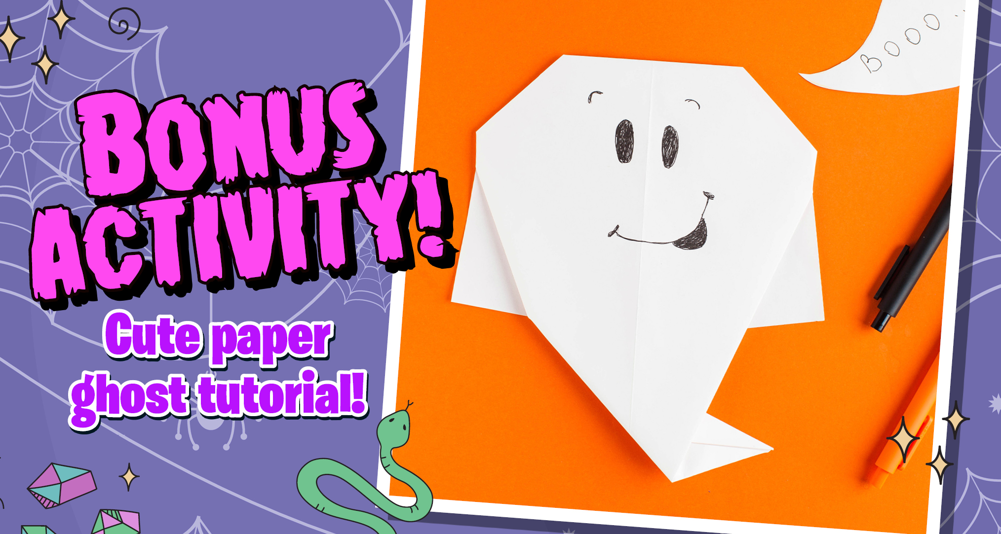Creepy crafts! Ghostly paper folding bonus activity – Total Girl