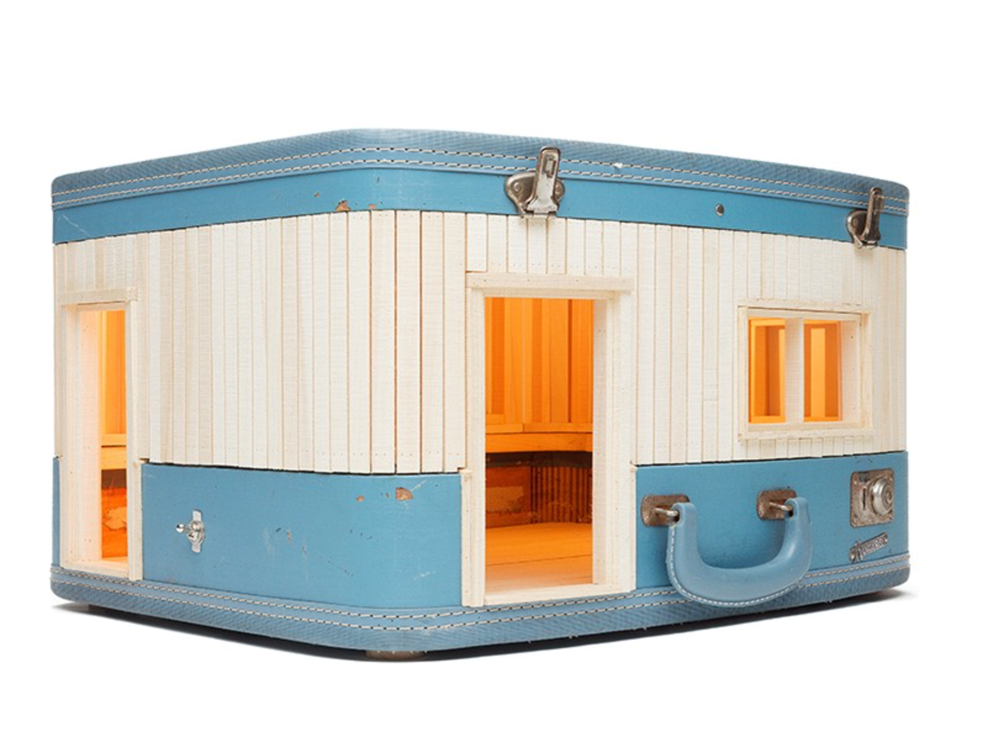 ted lott redesigns vintage suitcase into miniature abodes • design • frankie magazine ...