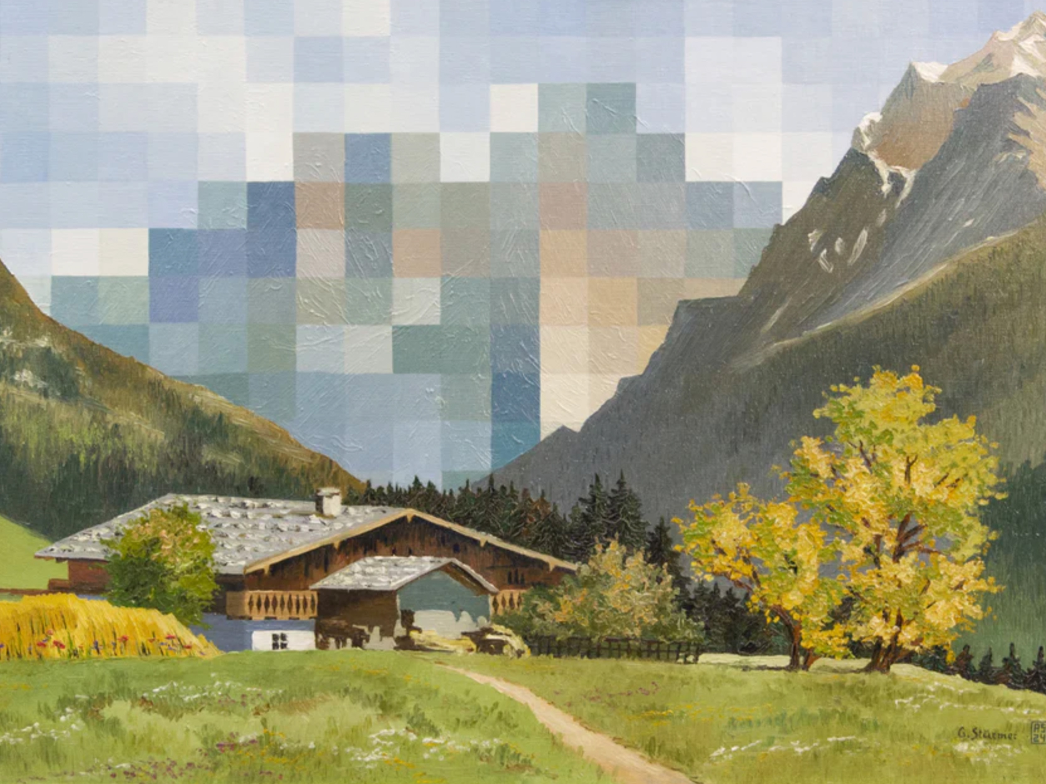 peep andré schulze’s pixelated paintings • art • frankie magazine • australian fashion magazine ...