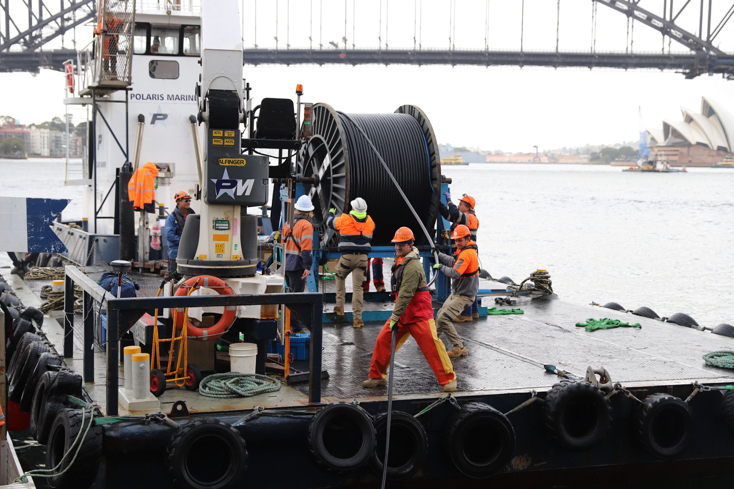 In pictures: TPG Telecom lays submarine cable across Sydney Harbour ...