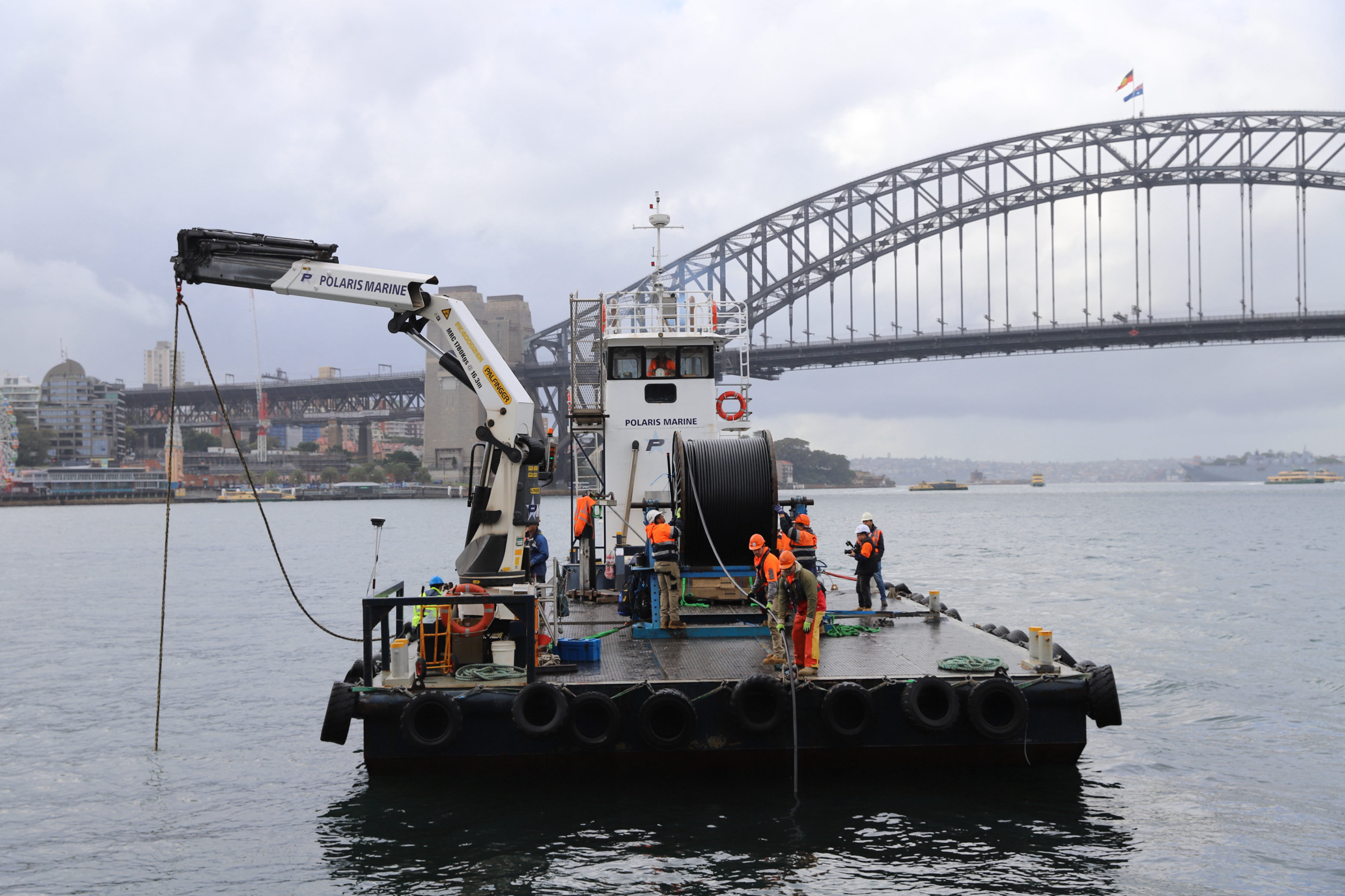 In pictures: TPG Telecom lays submarine cable across Sydney Harbour ...