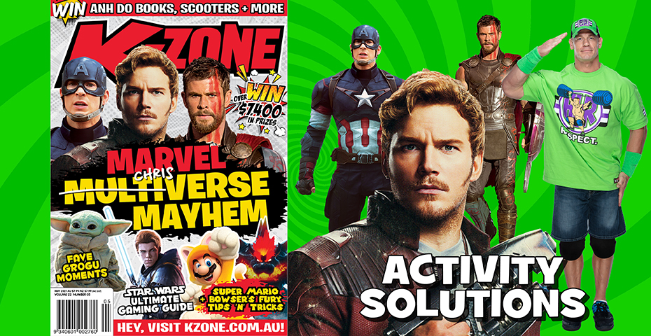 MAY 2021 ISSUE ACTIVITY SOLUTIONS – K-Zone
