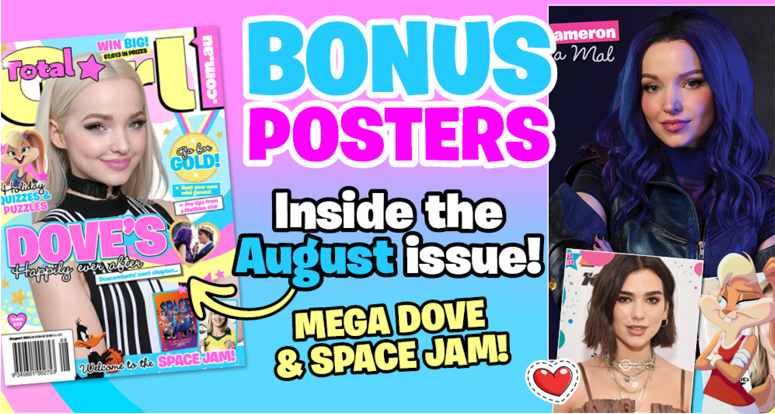 BONUS posters! Sneak peek: Mal, Justin, Dua Lipa and more – Total Girl