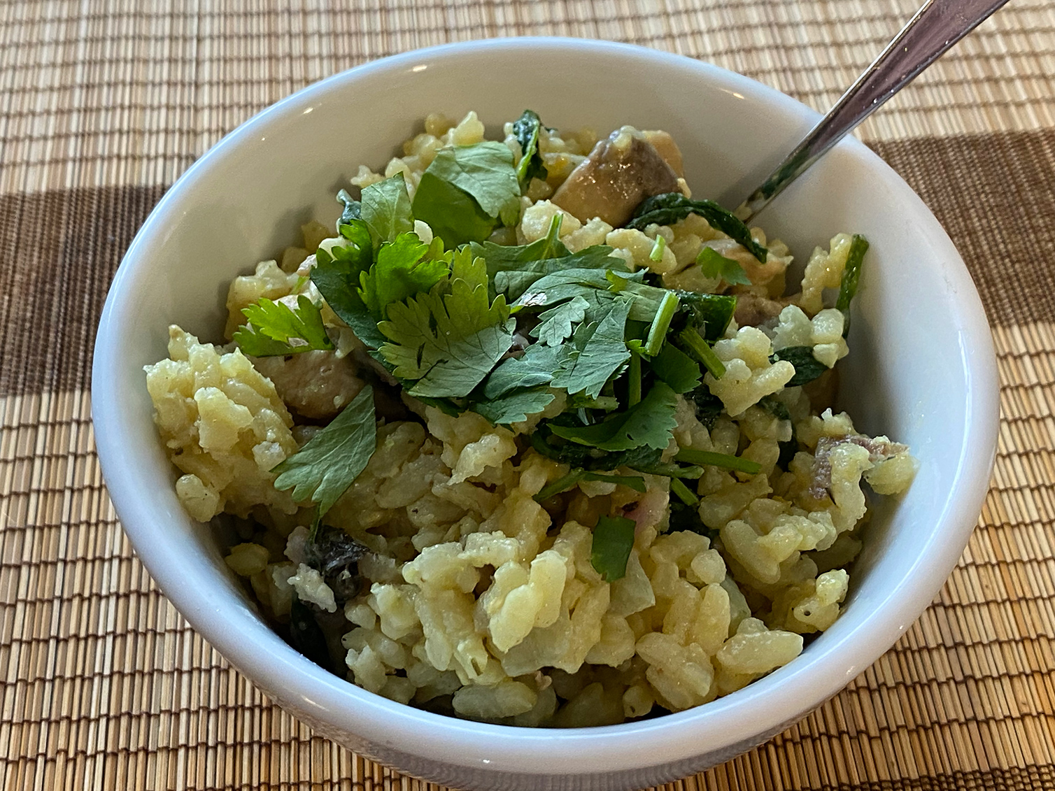 RECIPE: Easy chicken, mushroom, & spinach risotto - Australian Mountain ...