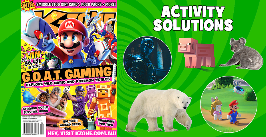 February 2023 Issue Activity Solutions – K-Zone