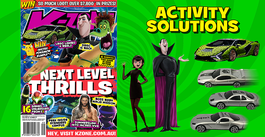 SEPTEMBER 2021 ISSUE ACTIVITY SOLUTIONS – K-Zone