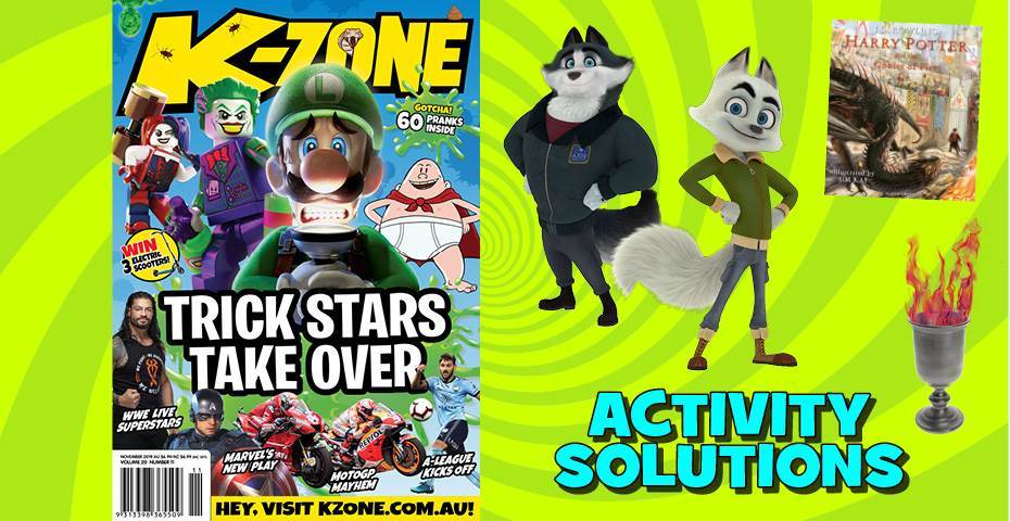 NOVEMBER 2019 ISSUE ACTIVITY SOLUTIONS – K-Zone