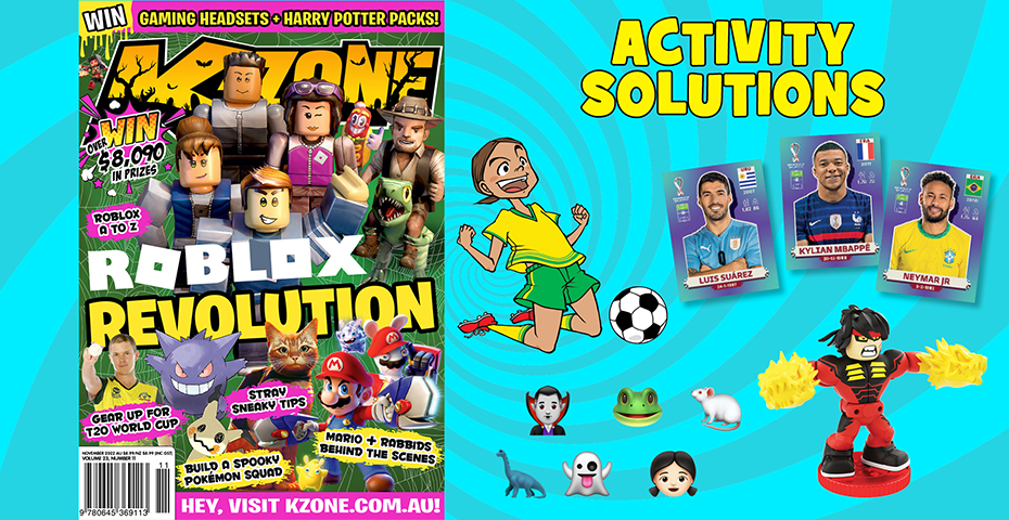 November 2022 Issue Activity Solutions – K-Zone