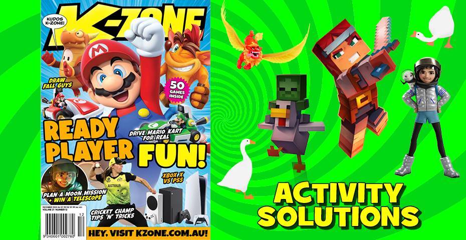 DECEMBER 2020 ISSUE ACTIVITY SOLUTIONS – K-Zone