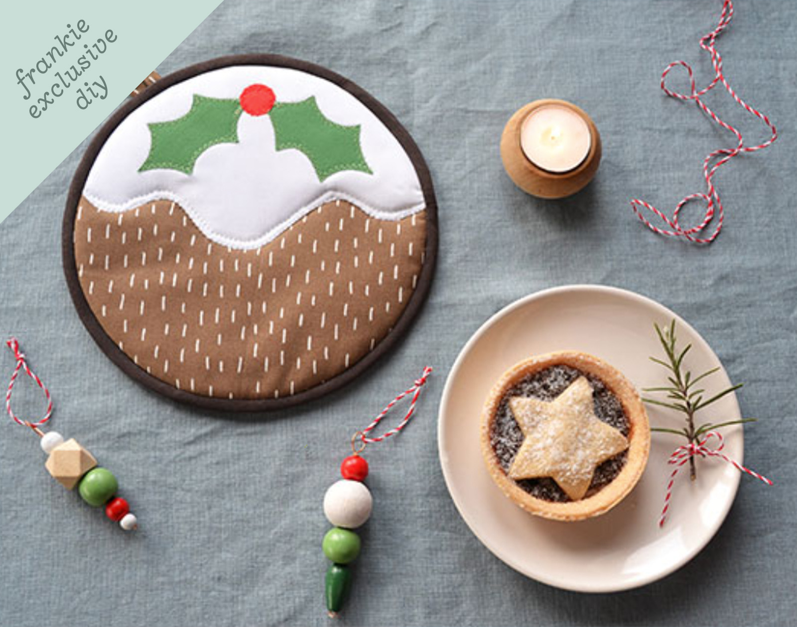 frankie exclusive diy: christmas pudding trivet • craft • frankie ...