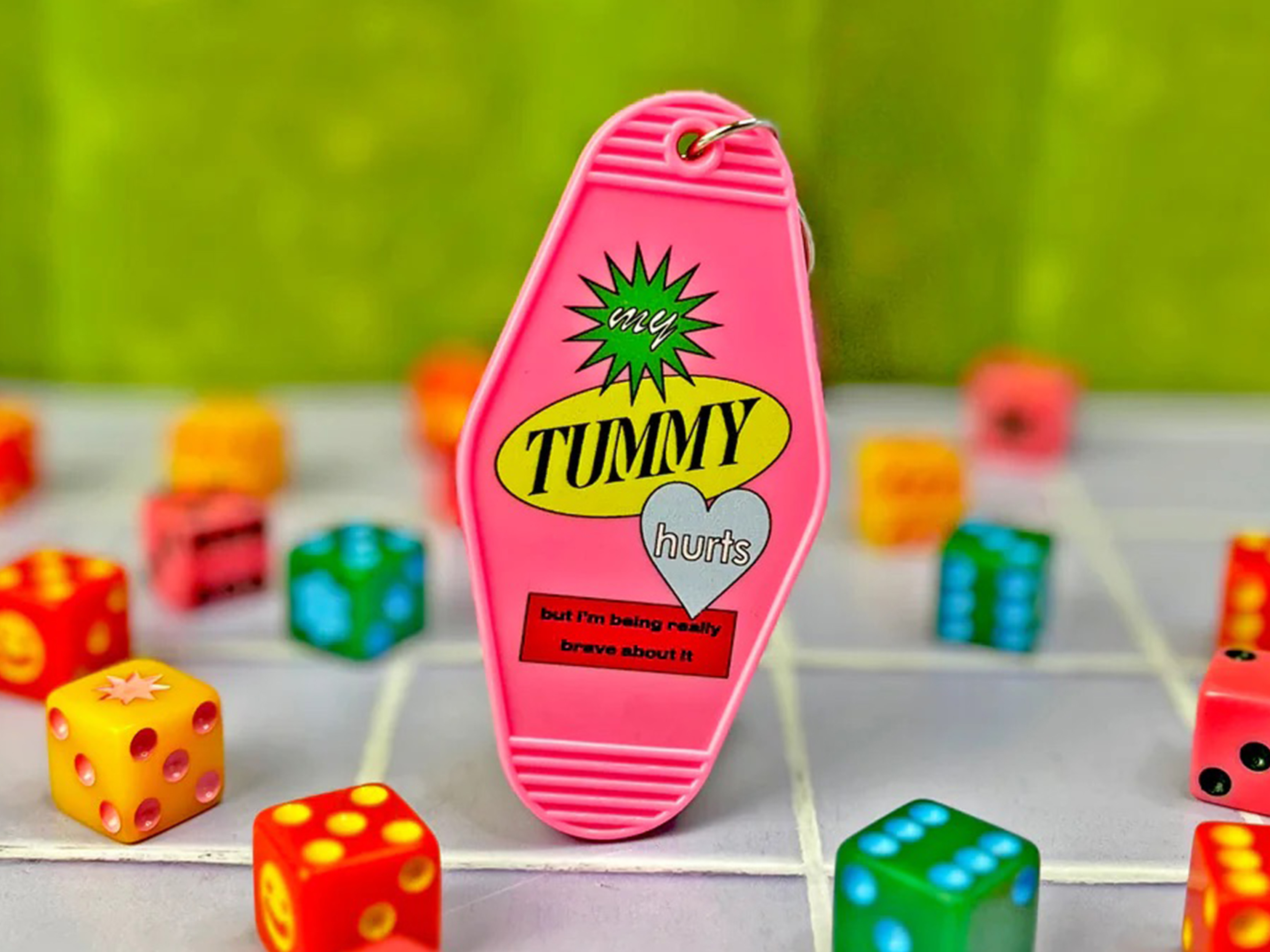 this keychain is for all the hot girls with tummy problems • art ...