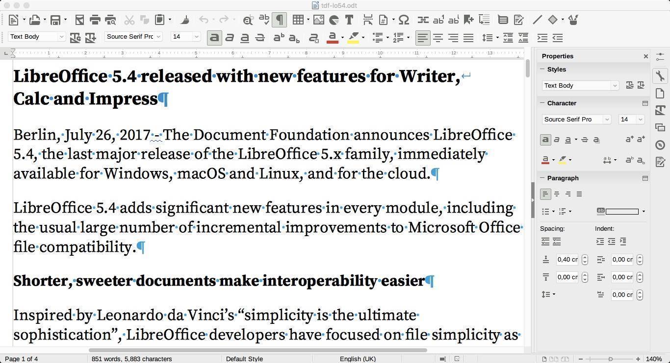 LibreOffice 5.4 improves Office compatibility - Software - Business IT