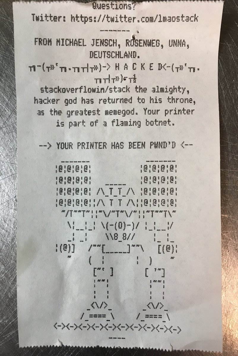 Mass attack worldwide on internet-exposed printers - iTnews