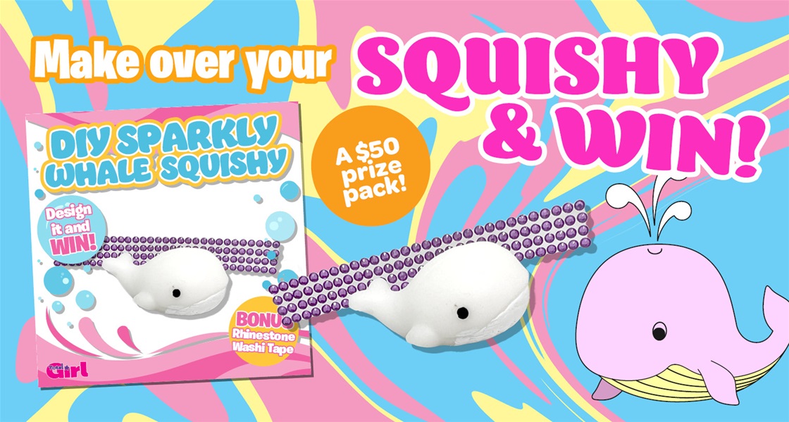DIY Sparkly Whale Squishy & Win – Total Girl