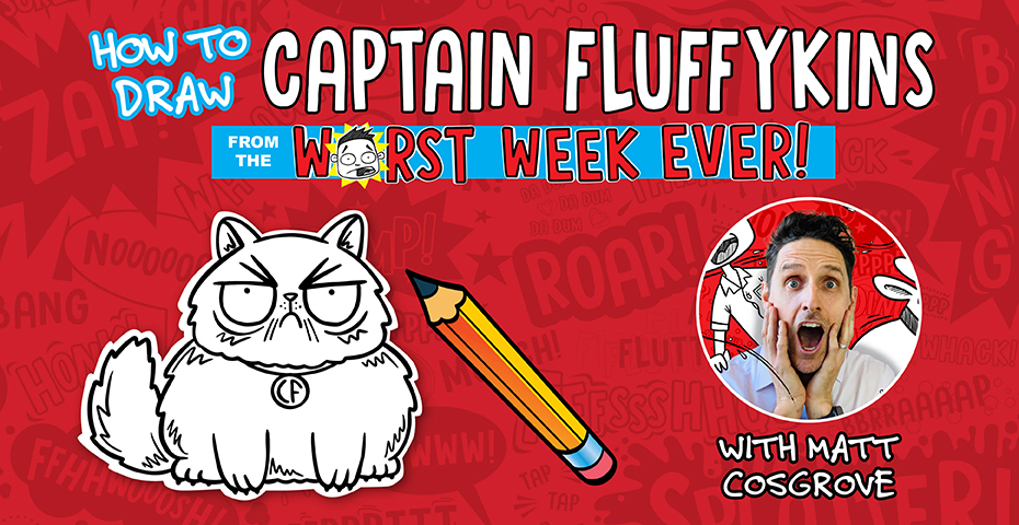 How to Draw Captain Fluffykins from Worst Week Ever: Monday – K-Zone
