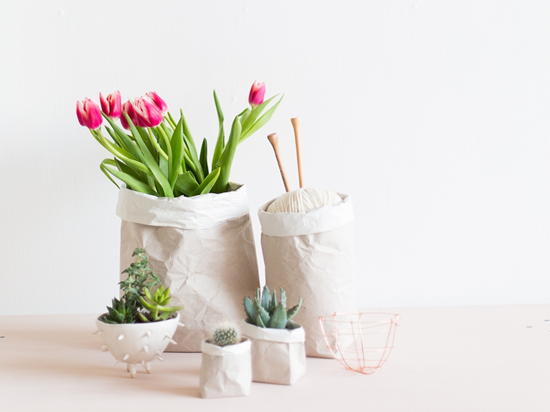 diy paper sack planters • craft • frankie magazine • australian fashion ...