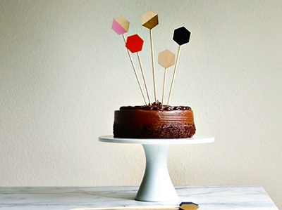 diy geometric cake topper • craft • frankie magazine • australian ...