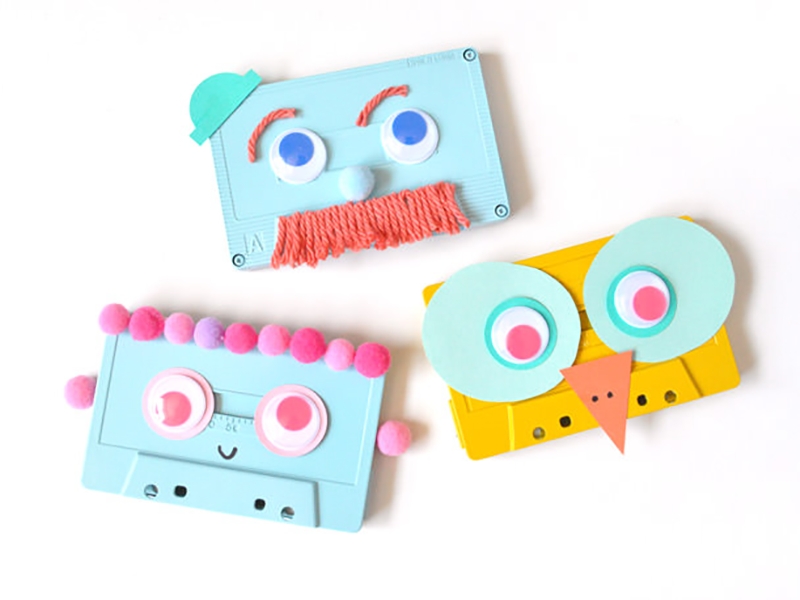 diy recycled cassette faces • craft • frankie magazine • australian ...