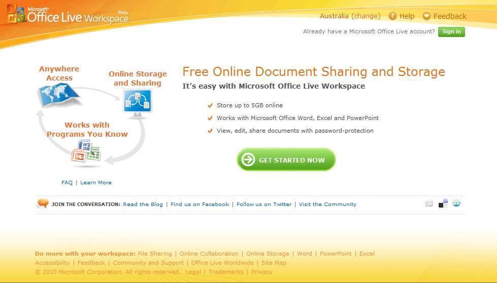 Office Live Workspace - iTnews