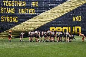 Celebrating the AFL banner - More Sport - Inside Sport